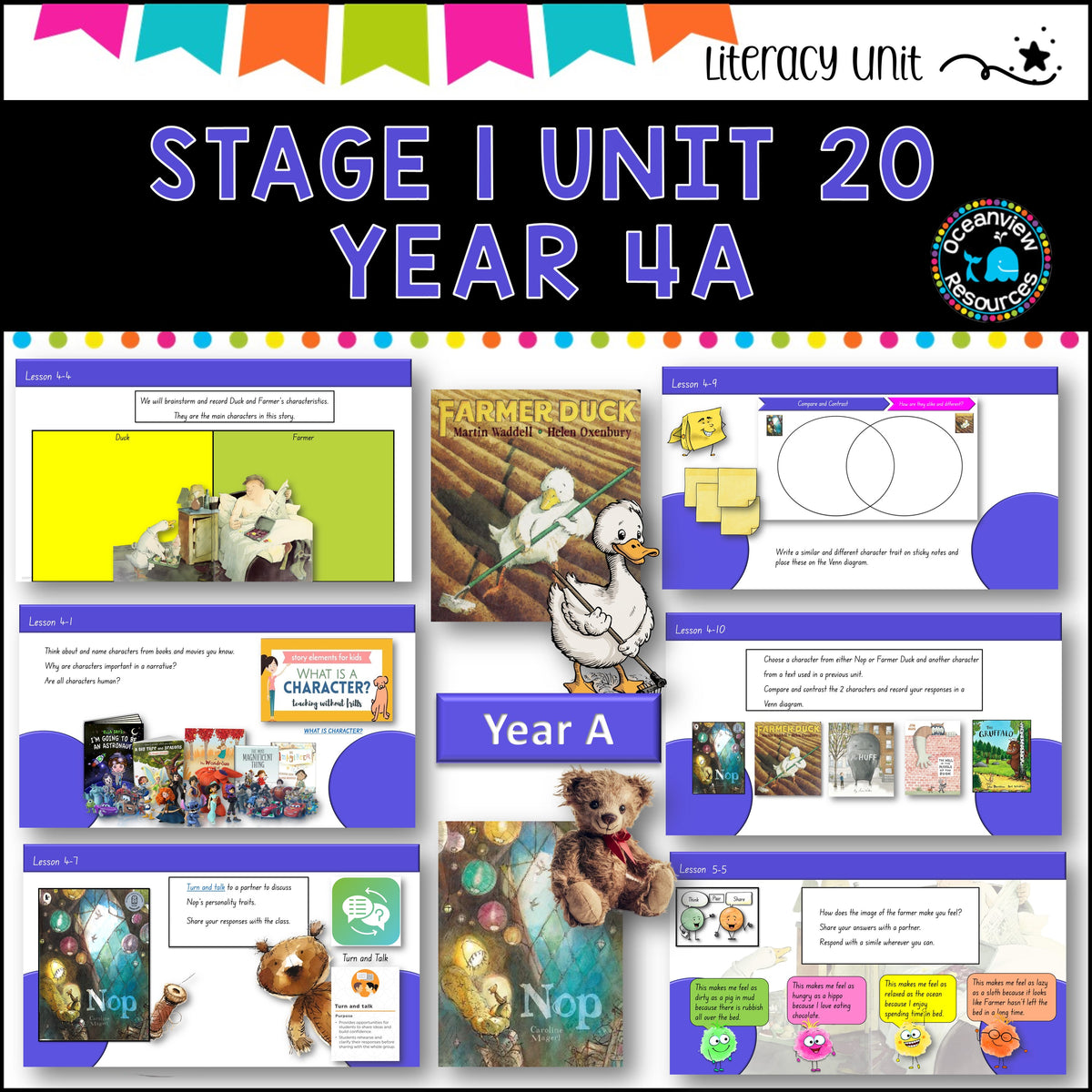 NSW DET Stage 1 English Unit 20 NOP, FARMER DUCK Component B TERM 4A