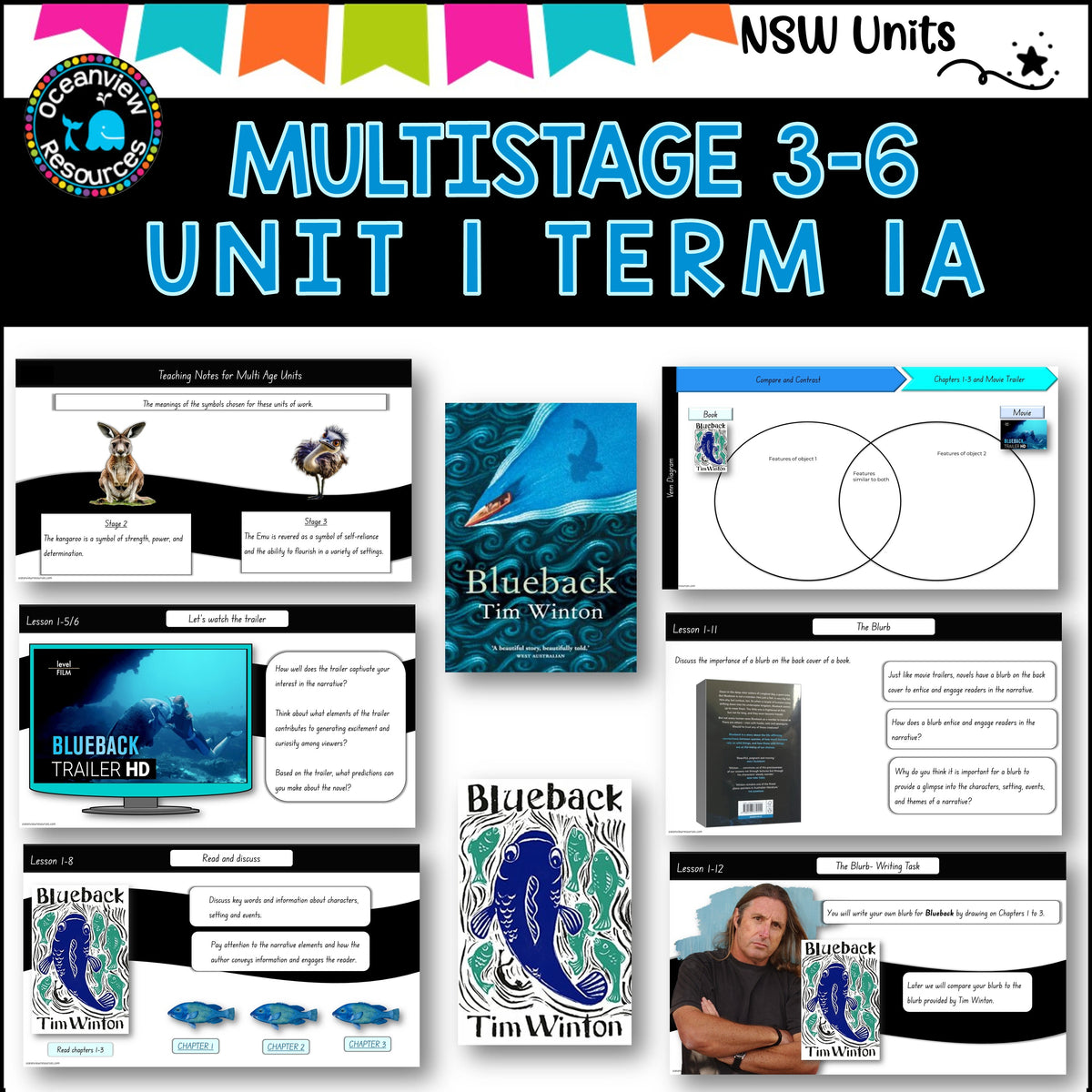 Multigrade 3-6 NSW DET Unit 1 BLUEBACK by Tim Winton Component B Term