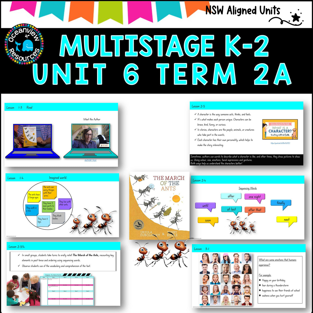 "MARCH OF THE ANTS" NSW Multi Stage K-2 Unit 6 component B ENGLISH TER