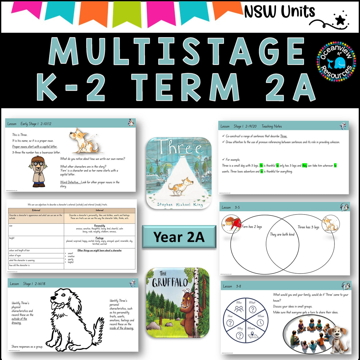 "THREE, THE GRUFFALO" NSW Multi Stage K-2 Unit 9component B ENGLISH TE