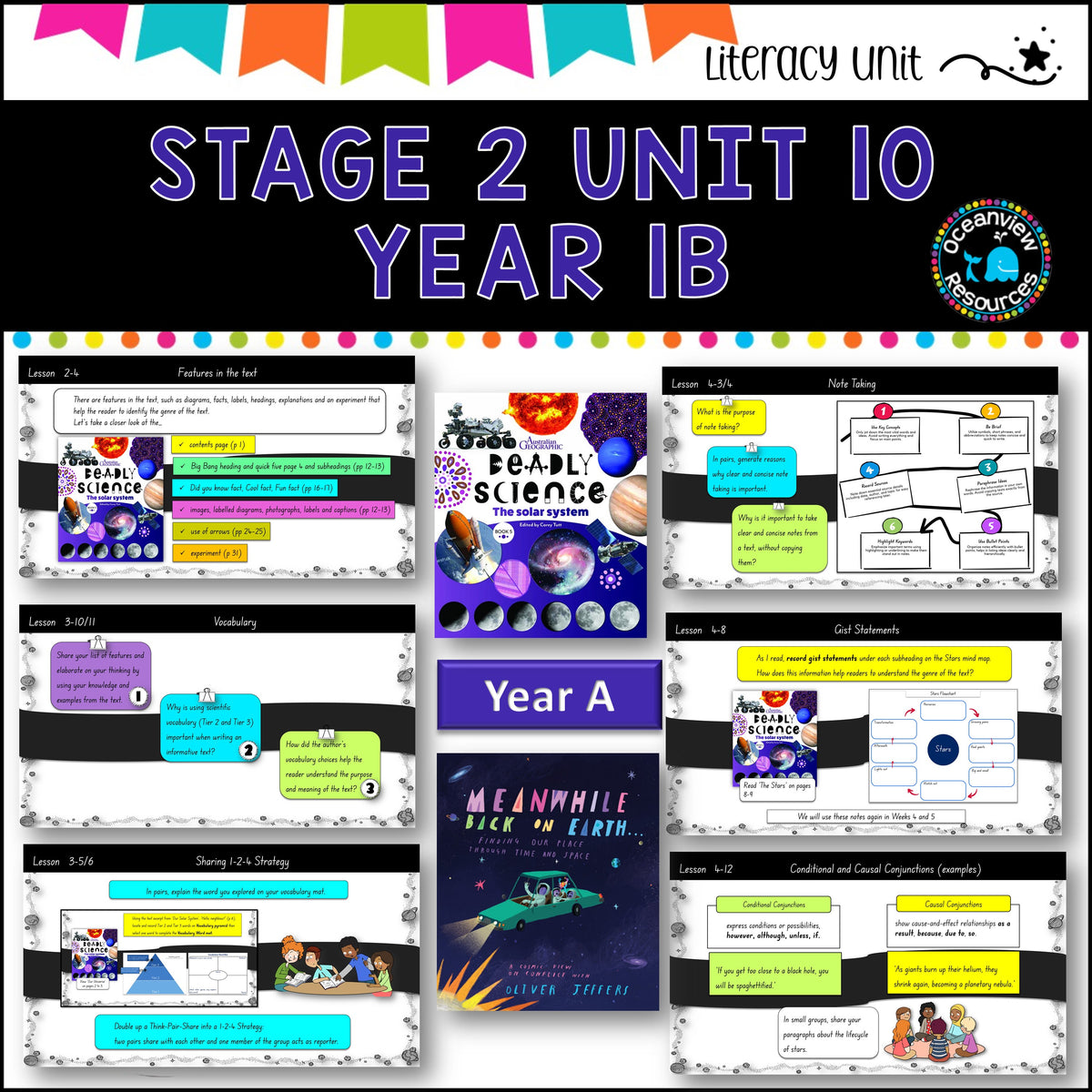 DEADLY SCIENCE, MEANWHILE BACK ON EARTH DET Stage 2 Unit 10 Term 1 Yea