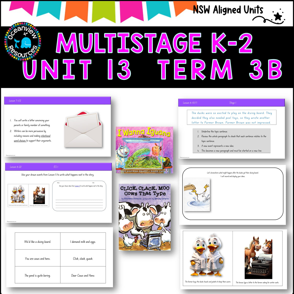 CLICK CLACK MOO, WANNA IGUANA NSW Multi Stage K2 Unit 13 comp B ENGLIS