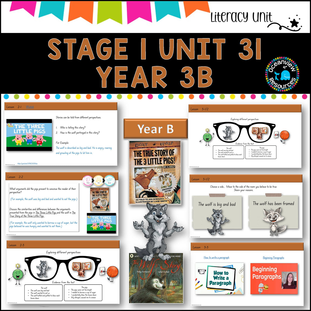 NSW DET Stage 1 English Unit 31 TRUE STORY OF 3 LITTLE PIGS Component