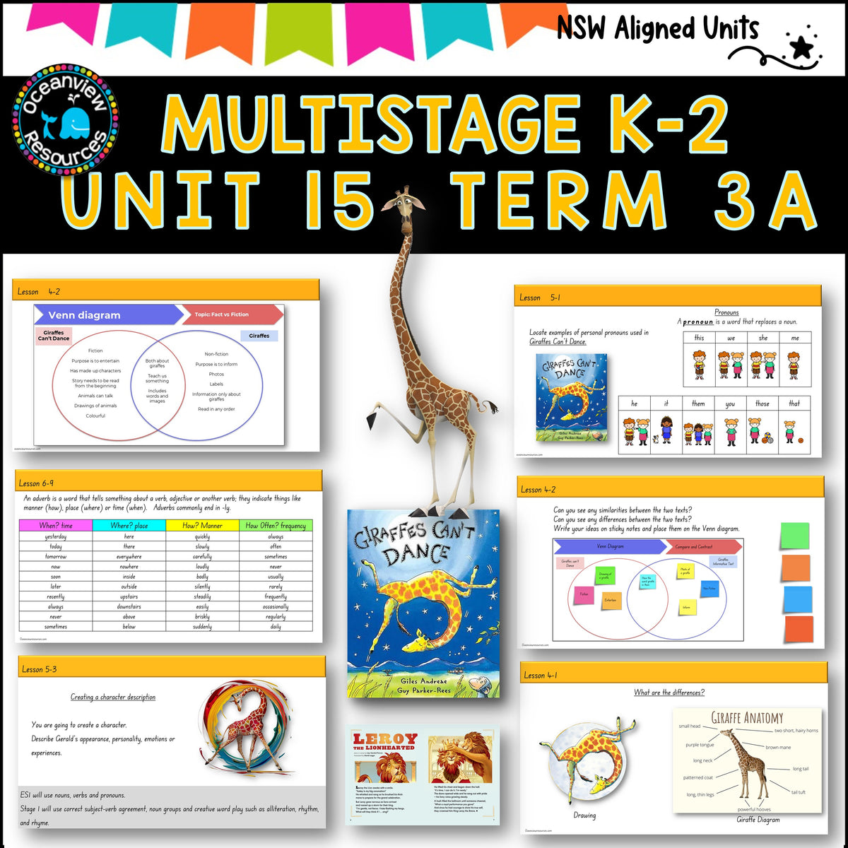 GIRAFFES CAN'T DANCE NSW MultiStage K-2 Unit 15 comp B ENGLISH TERM 3A