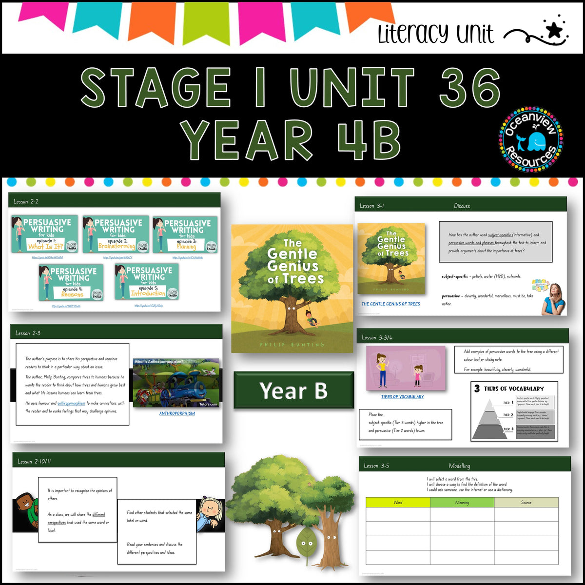 NSW DET Stage 1 English Unit 36 GENTLE GENIUS OF TREES Component B TER