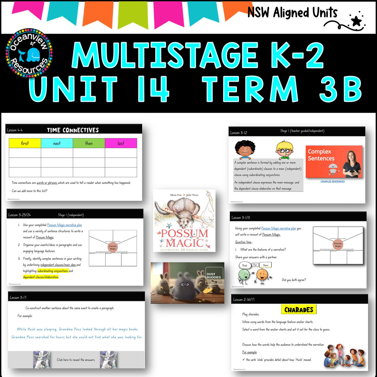 POSSUM MAGIC, DUST BUDDIES NSW Multi Stage K2 Unit 14 comp B ENGLISH T