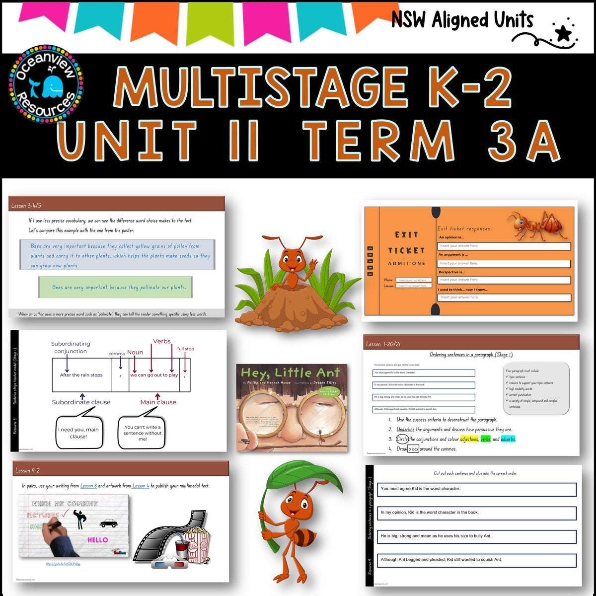 HEY LITTLE ANT NSW Multi-Stage K-2 Unit 11 component B ENGLISH TERM 3A
