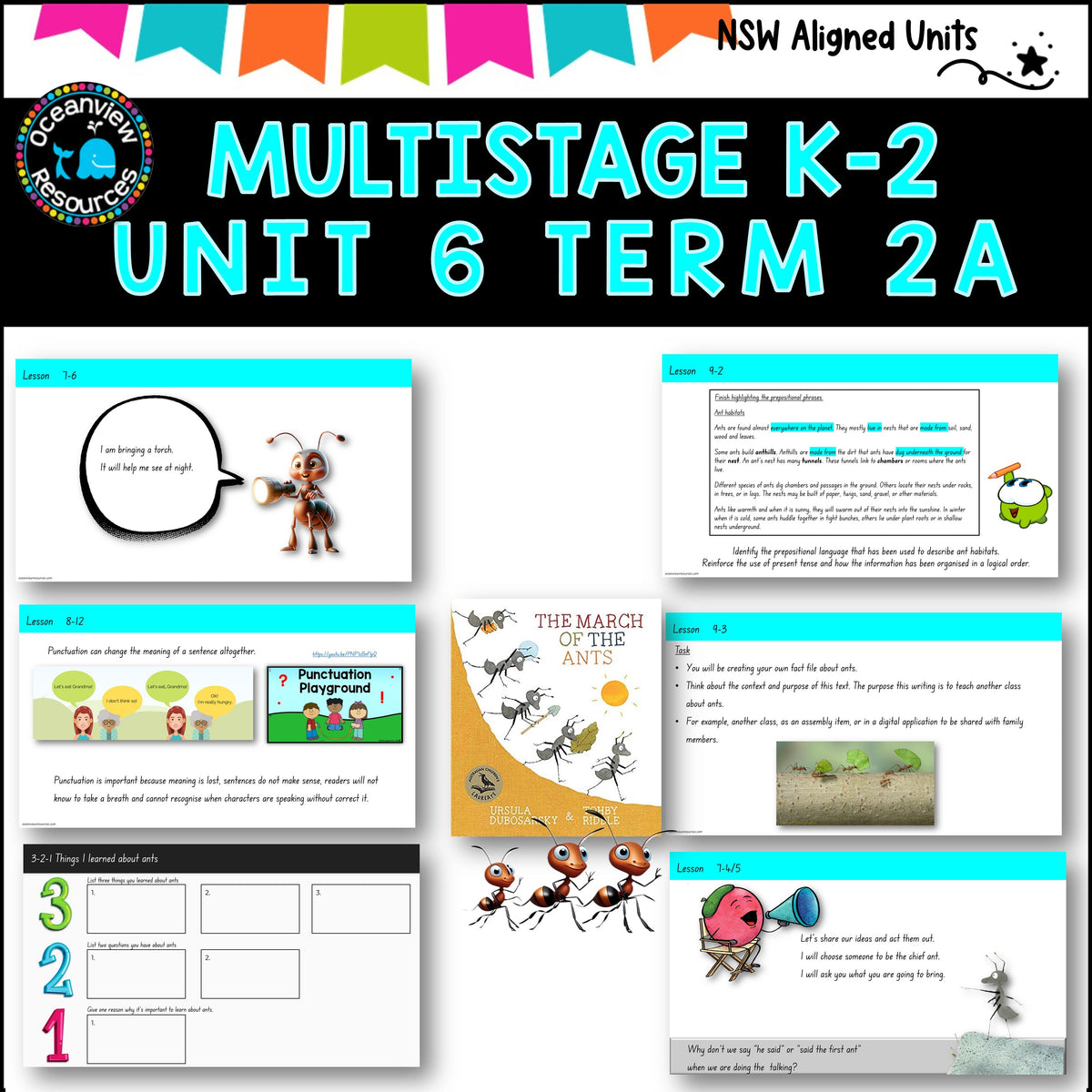"MARCH OF THE ANTS" NSW Multi Stage K-2 Unit 6 component B ENGLISH TER