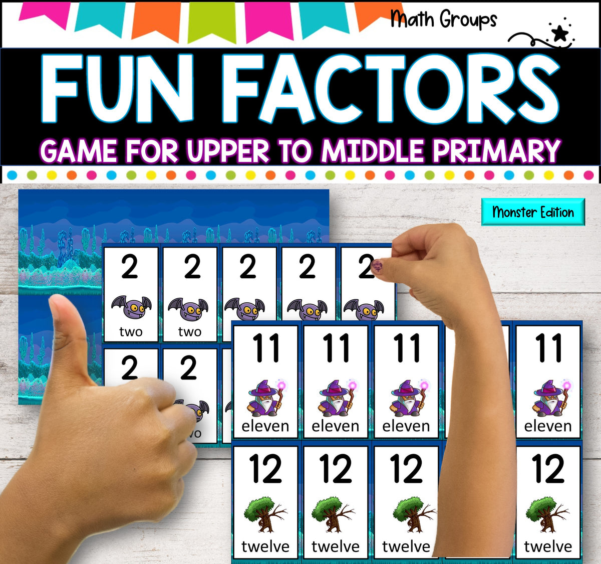 Factors Multiples Prime and Composite Numbers Game - Gremlins and Crea
