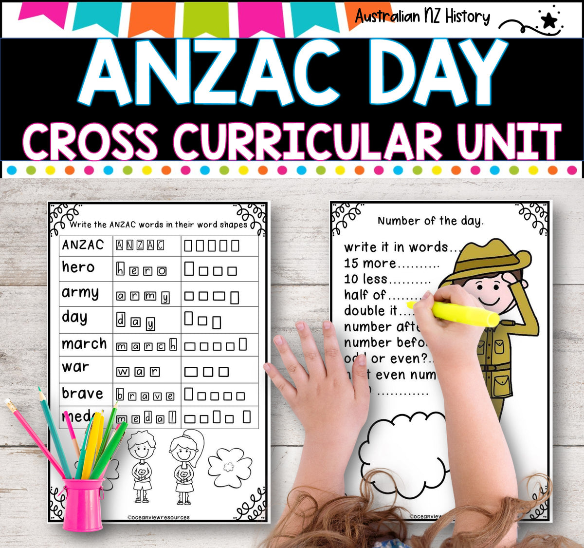 ANZAC DAY Activities Pack and unit planner