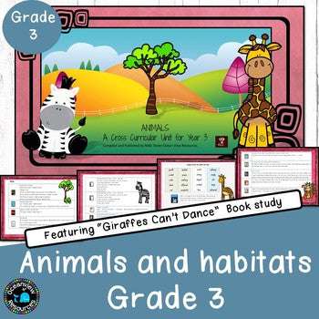 Animals and their Habitats Unit including activities for Giraffes can'