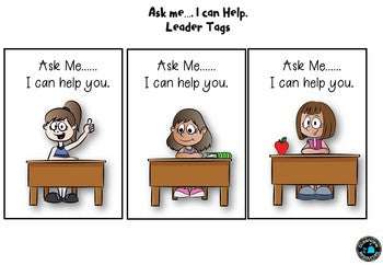 Ask for help tags-Behavior management cards