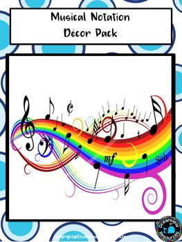 Music Notation Posters- Blue Circle Design