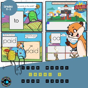 High Frequency words and initial sounds LEVEL 5 Star Words BUNDLE