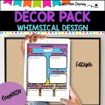 DECOR PACK l Classroom Labels + Signs Pack | FUN WHIMSICAL DESIGN
