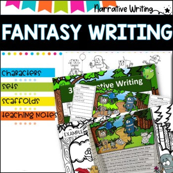 Narrative Writing Unit | Writing Activities | Fantasy Stories l 3D lap