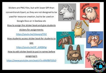 Digital Stickers Set 3 DOGS Ideal for Distance Learning