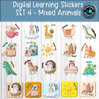Digital Stickers Set 4 Ideal for Distance Learning