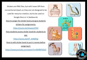 Digital Stickers Set 4 Ideal for Distance Learning