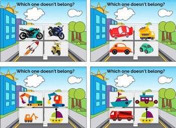 BOOM CARDS- Sorting by category -TRANSPORT Set 2