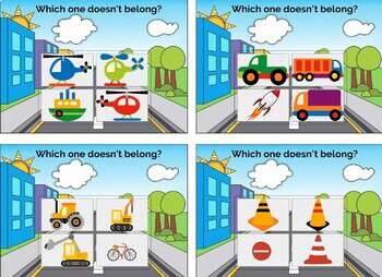 BOOM CARDS- Sorting by category -TRANSPORT Set 2