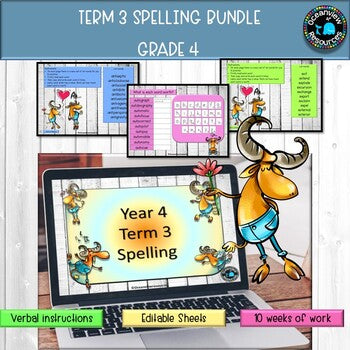 Term 3 Spelling Bundle-Grades 1-6