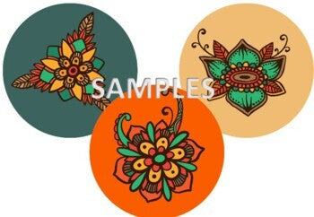 Digital Stickers- Colorful Mandalas