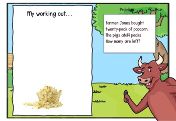 Number Problems for lower primary - SEESAW pre loaded animal themed pr