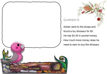 Number Problems for Middle primary - SEESAW preloaded activity Aussie