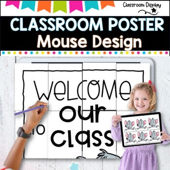 Collaborative Door Poster l Mouse l Welcome to our classroom