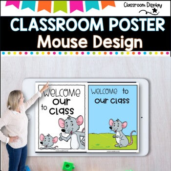 Collaborative Door Poster l Mouse l Welcome to our classroom