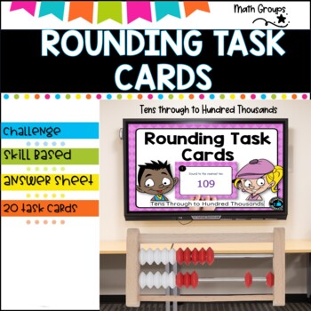 Rounding l tens through to hundred thousands l task cards l print and