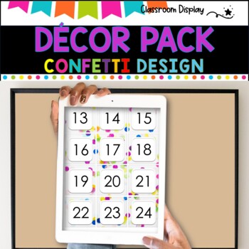 DECOR PACK l Classroom Labels + Signs Pack | FUN CONFETTI DESIGN