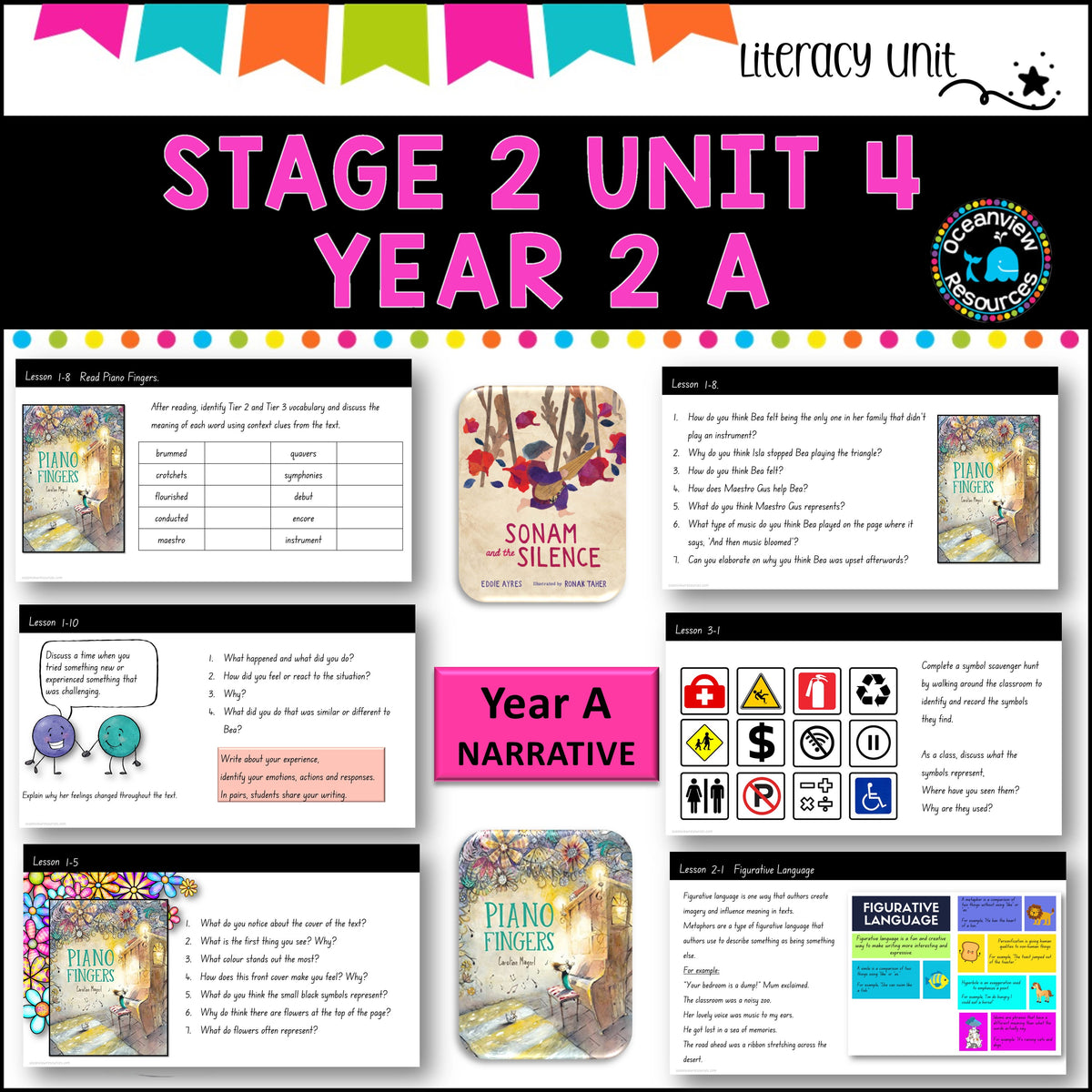 PIANO FINGERS , SONAM and the SILENCE -NSW Stage 2 Unit 4 Term 2 Year