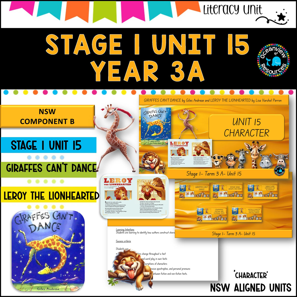 NSW DET Stage 1 English Unit 15 GIRAFFES CAN'T DANCE Component B TERM