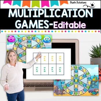 Multiplication Games pack- editable Set 2