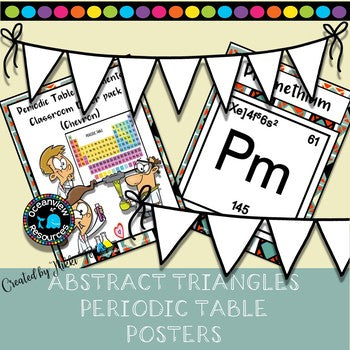 Science Posters- The Periodic Table-Abstract Triangle Design Back to S