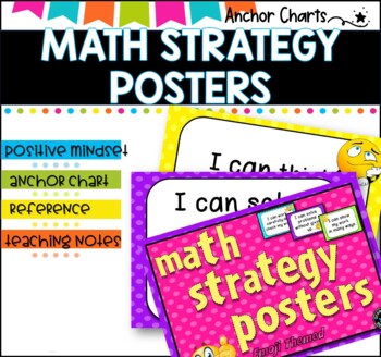 Math Strategy Posters l Positive Mindset l What I can do if I get stuc