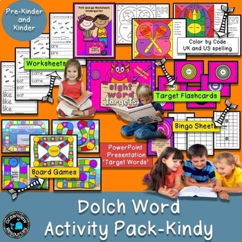 Dolch Word Activity packs BUNDLE k-Grade 3.