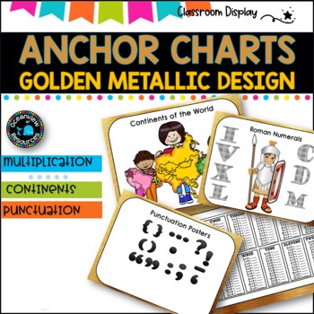 ANCHOR CHARTS I X, Roman Numerals, Continents, Punctuation | GOLD META